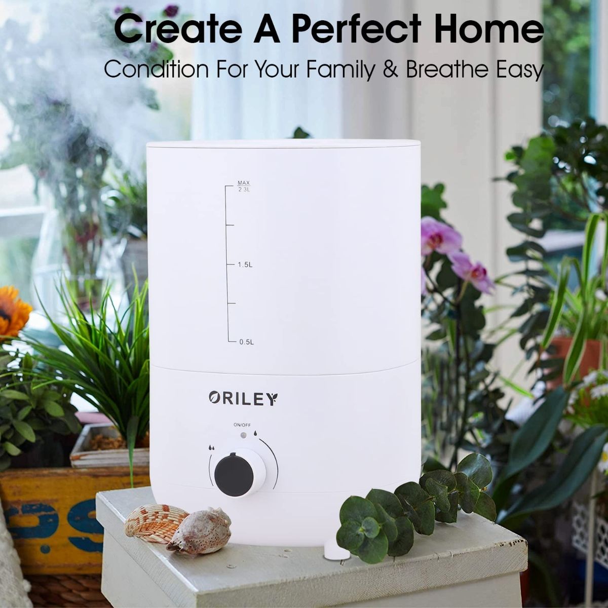Buy Oriley 2111B Ultrasonic Cool Mist Humidifier for Home Office (2.3L ...