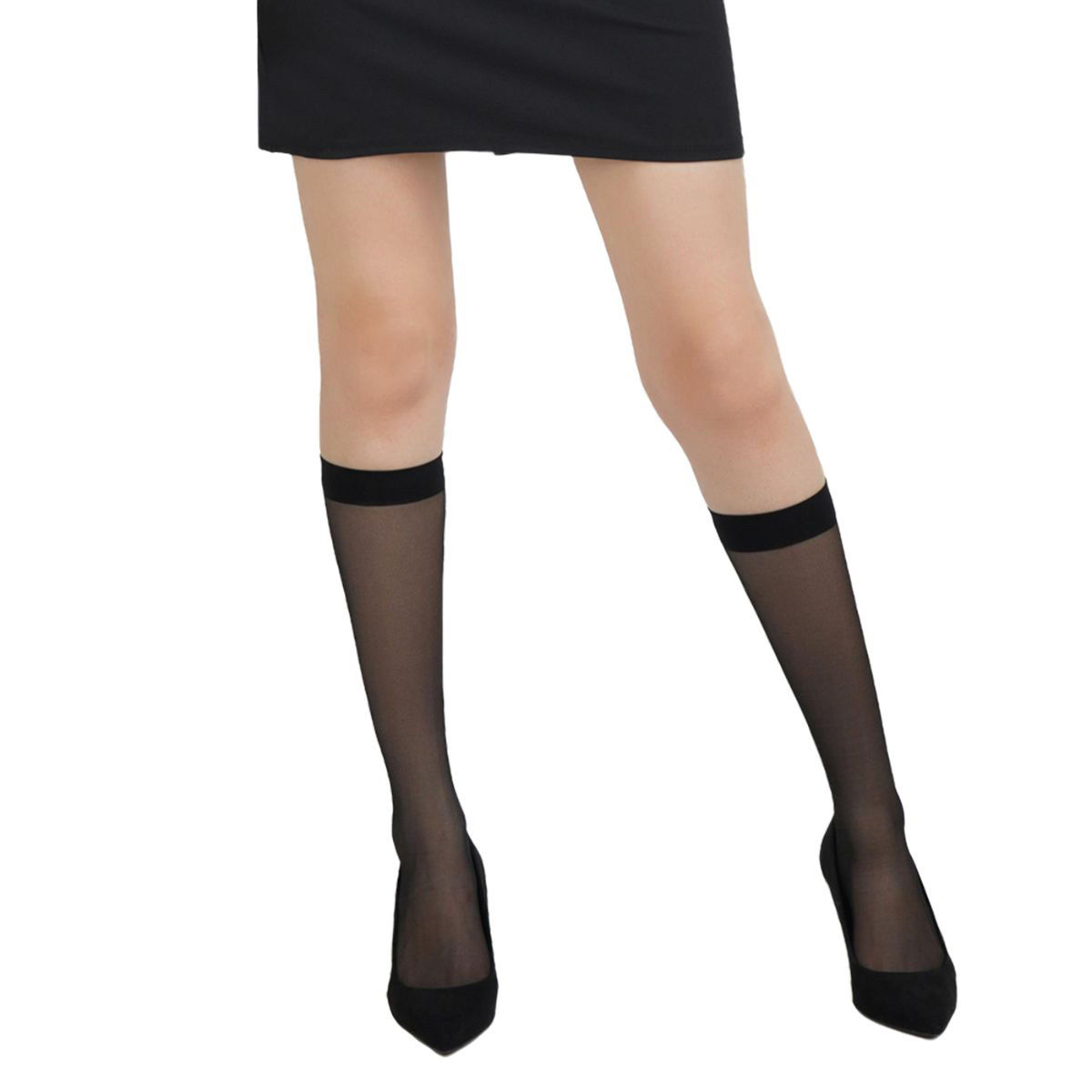 Buy NEXT2SKIN Womens Ultrathin Transparent Knee Length Stocking Socks ...