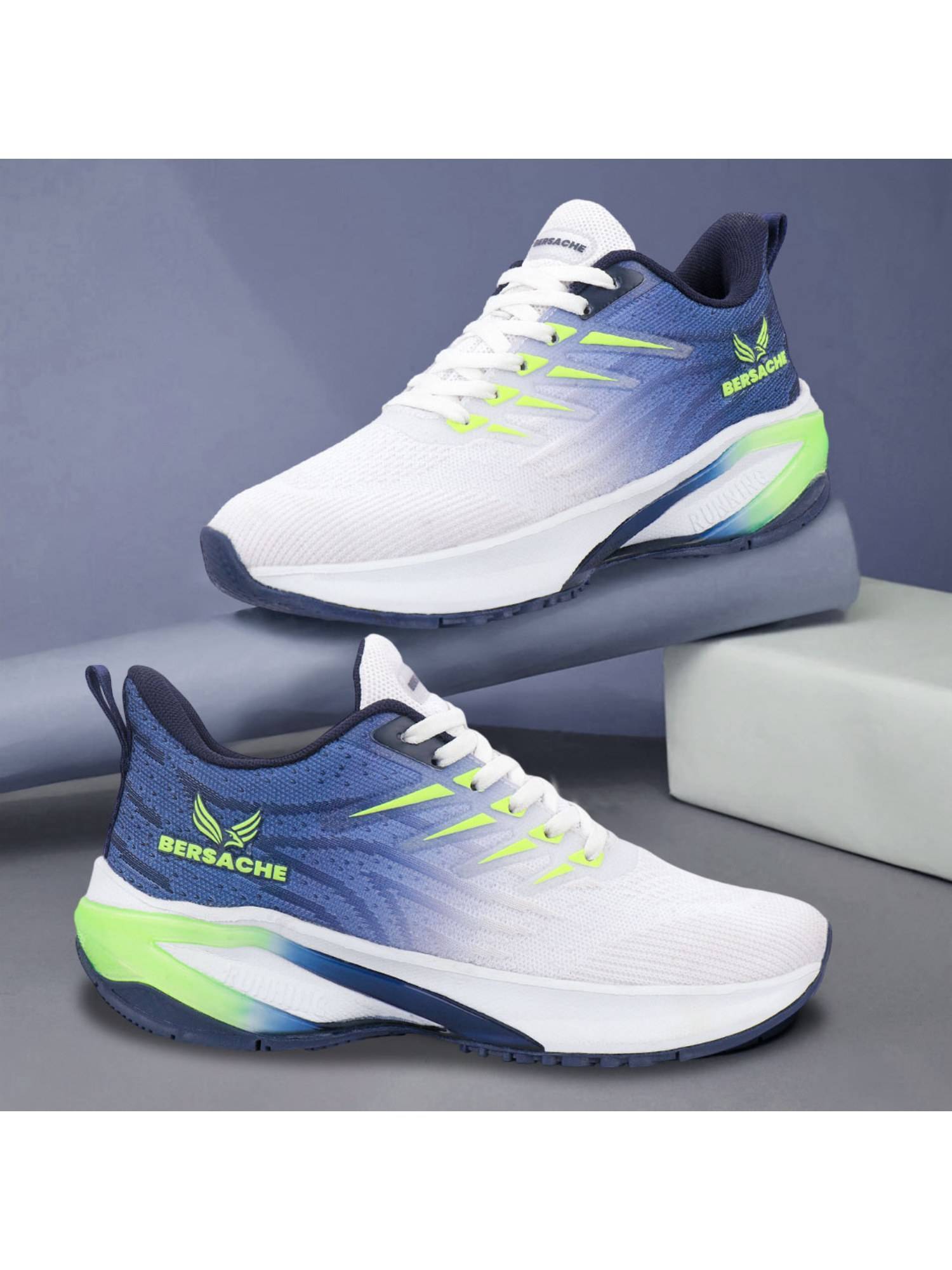 Buy BERSACHE Men Premium Sports Trending Blue Running Shoes Online