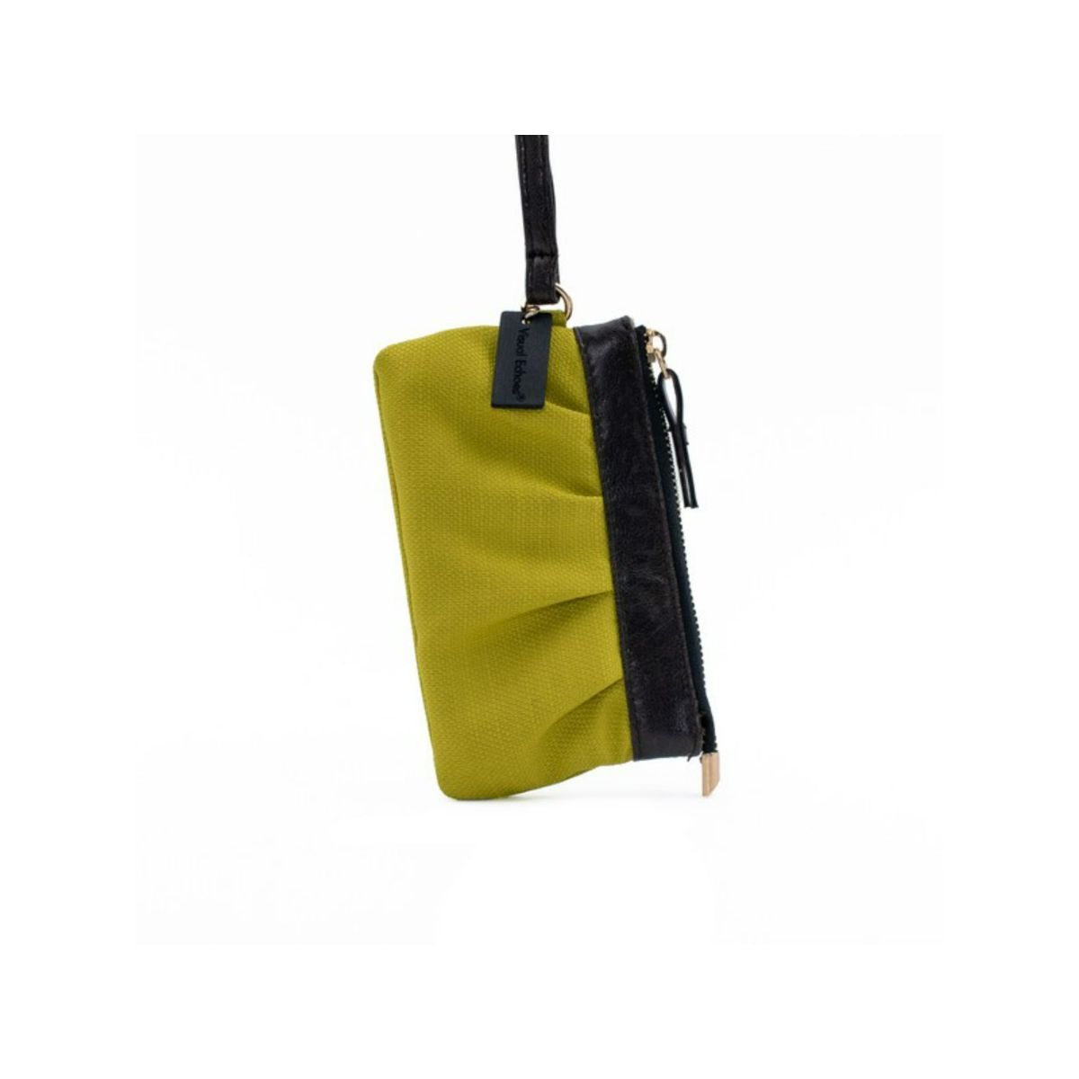Buy Visual Echoes Lemony Green Color Burst Wristlet Pouch Online