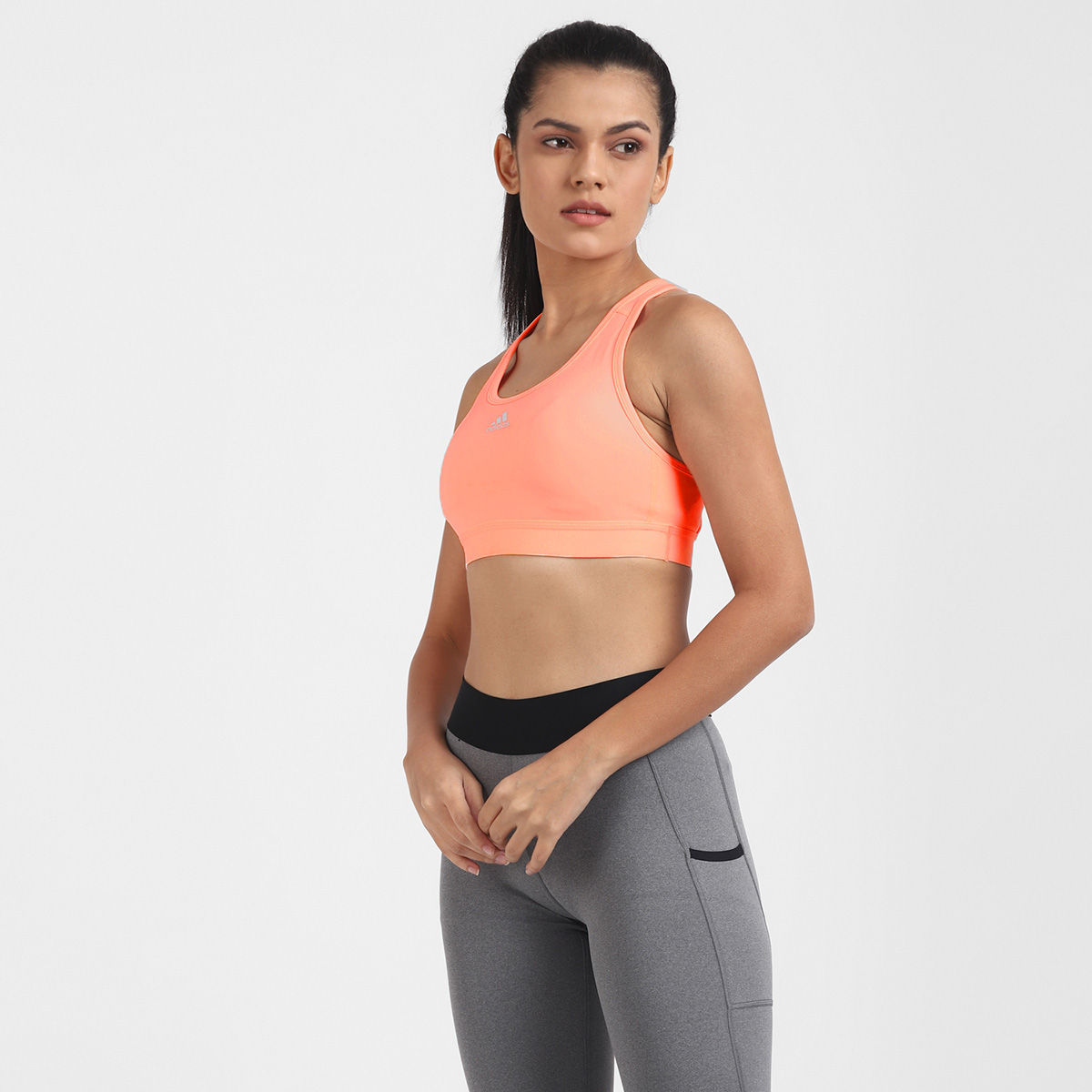 adidas Bt Bra Orange Printed Training Bra: Buy adidas Bt Bra Orange ...