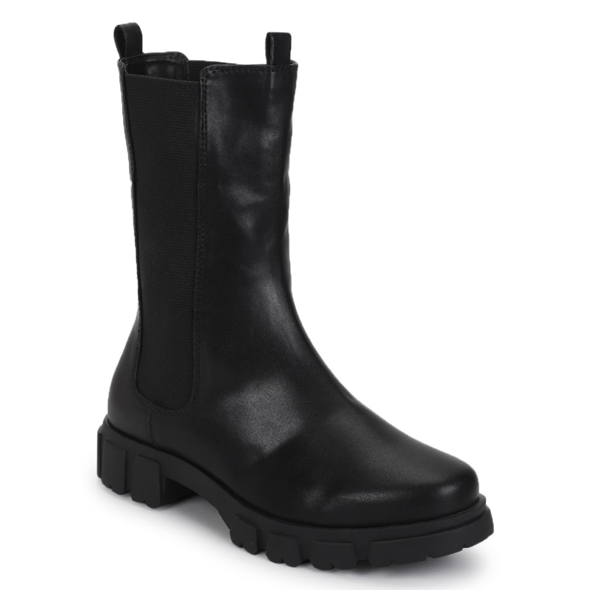 Buy Truffle Collection Black Solid Boots Online