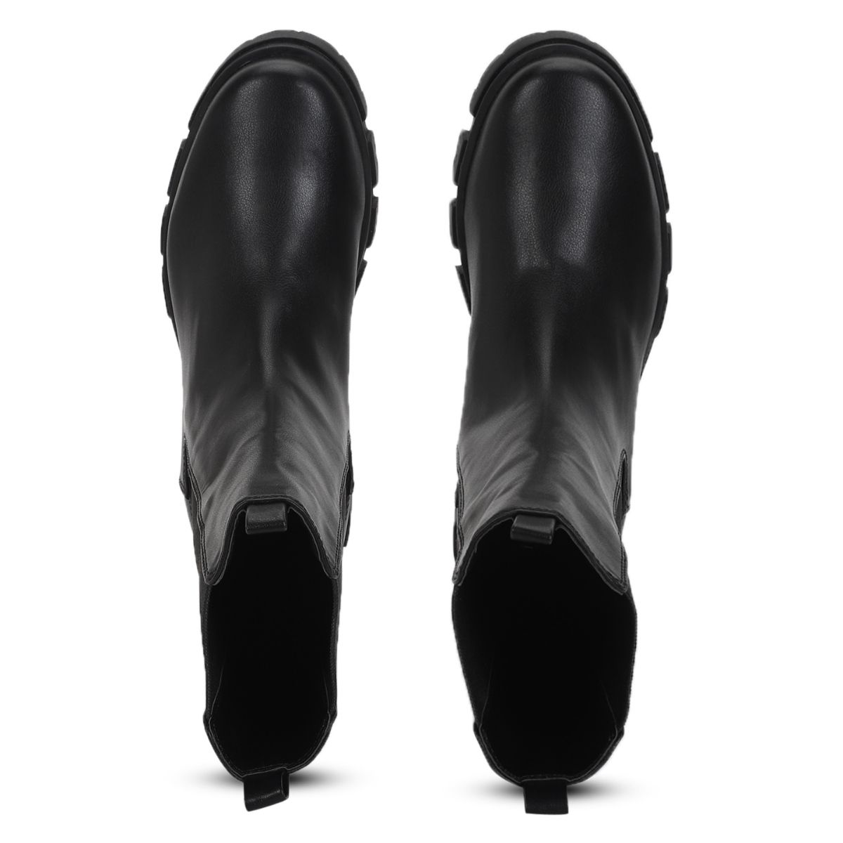 Buy Truffle Collection Black Solid Boots Online