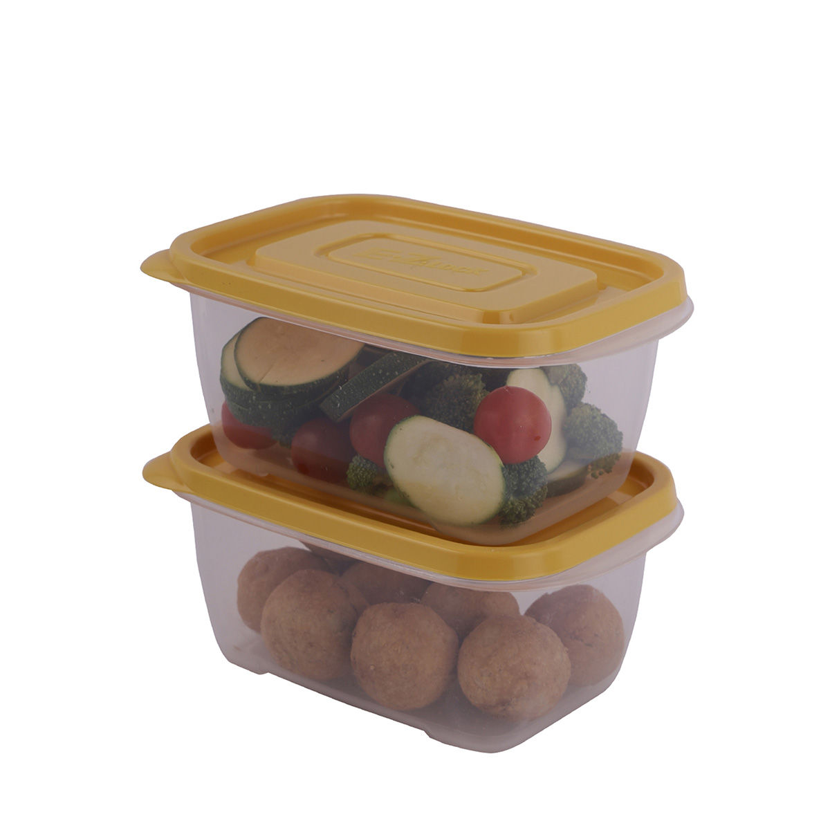 Lock & Lock Easy Lock Plastic Food Storage Container With Yellow Lid ...
