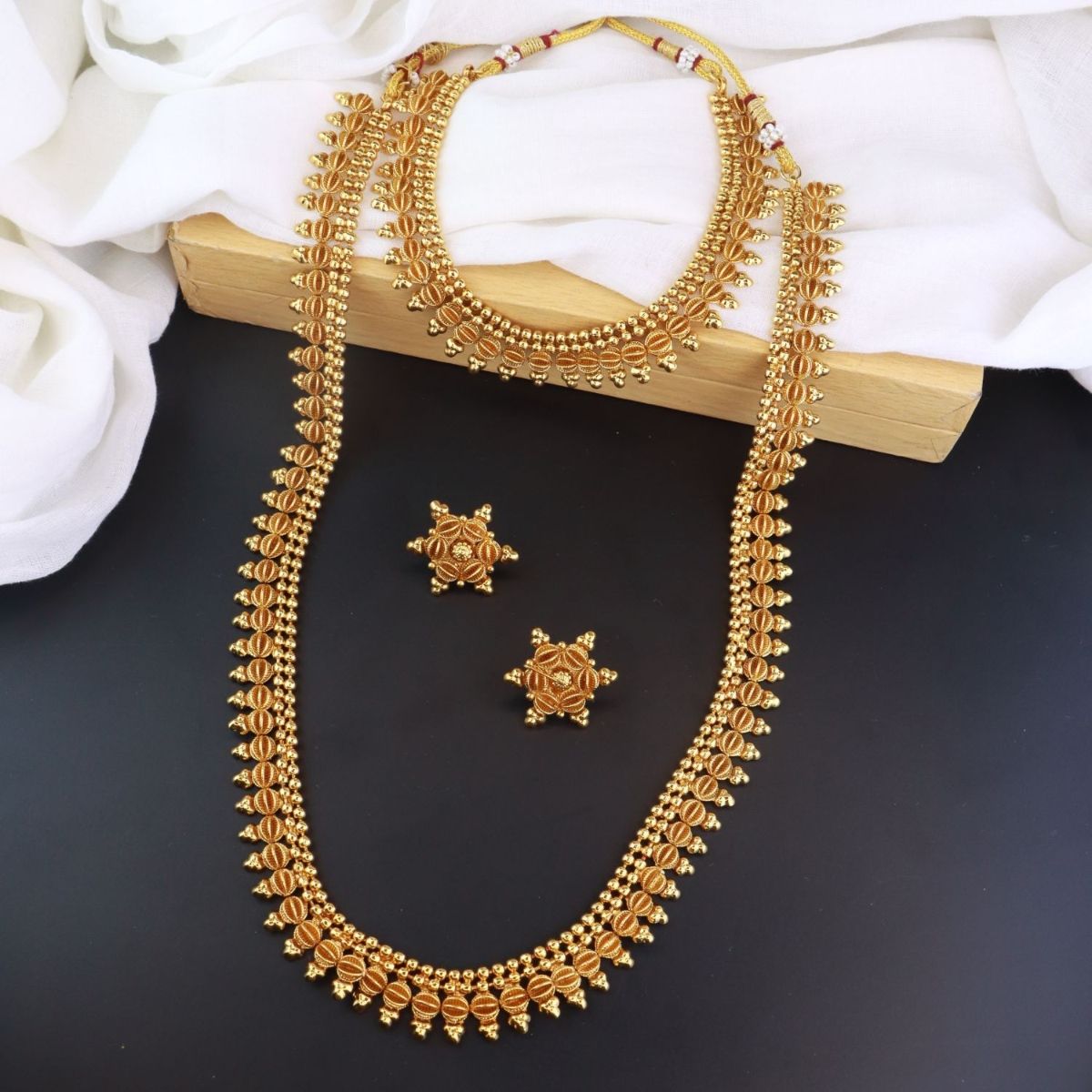 Buy I Jewels Gold Plated Traditional Choker Necklace Set Online