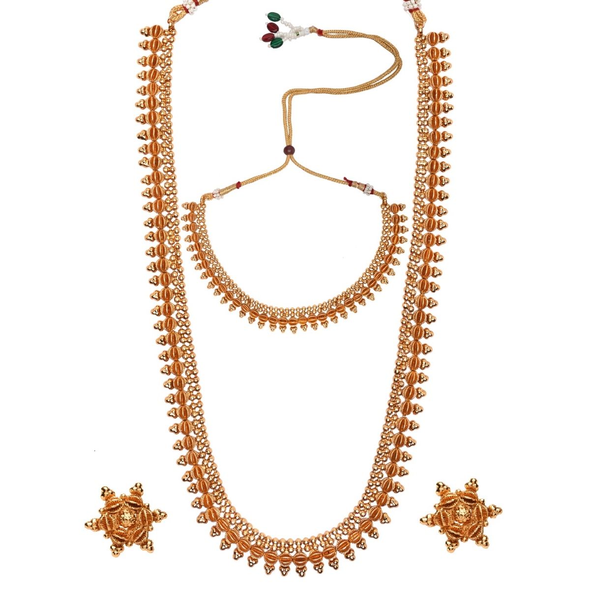 Buy I Jewels Gold Plated Traditional Choker Necklace Set Online