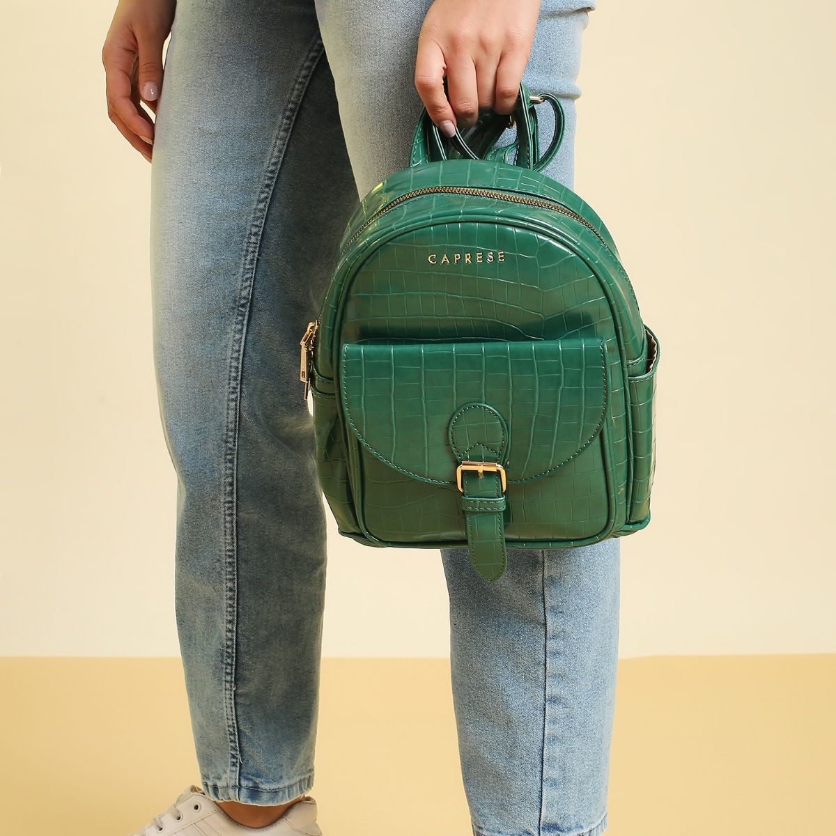 Buy Caprese Viktoria Backpack Small Lapis Green Online