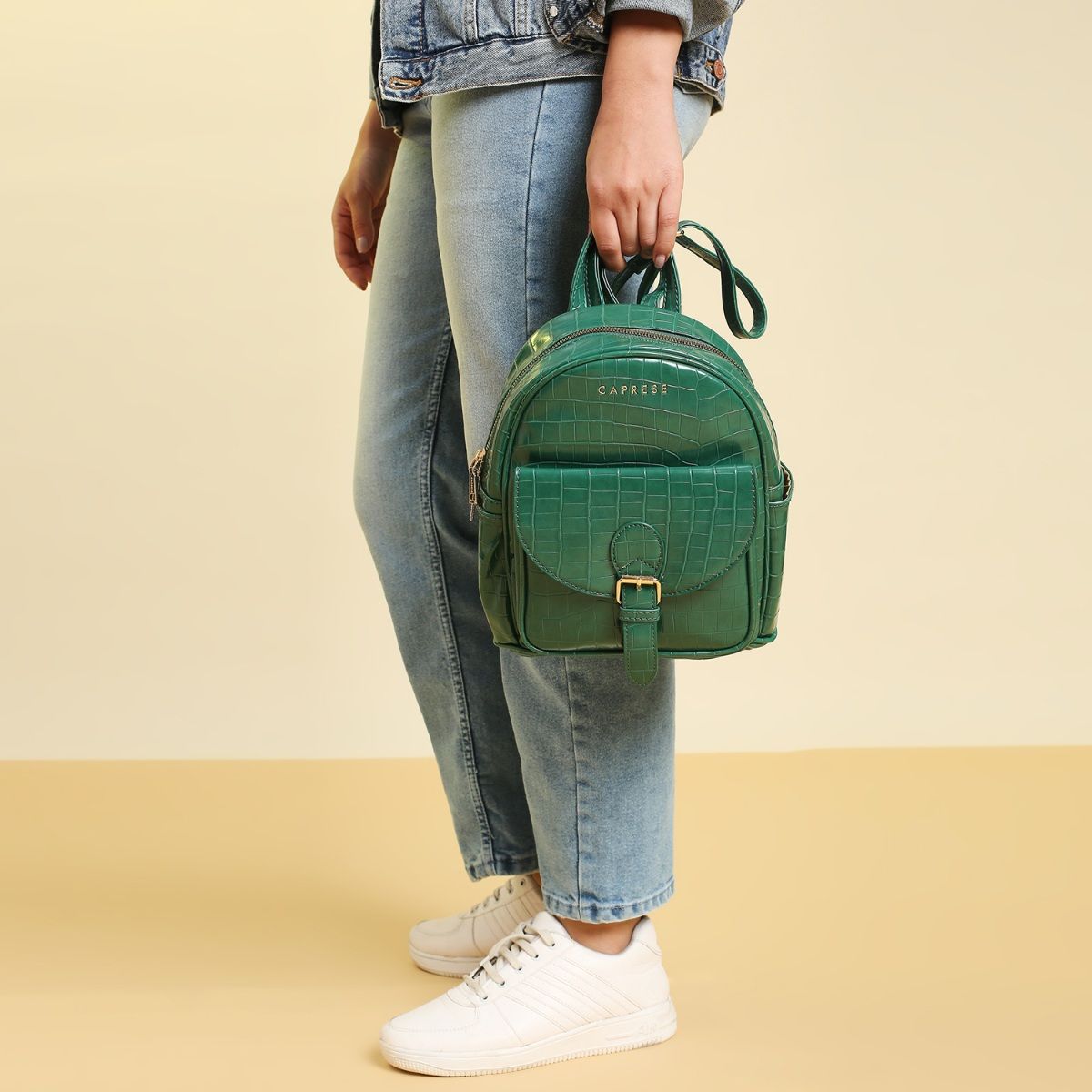 Buy Caprese Viktoria Backpack Small Lapis Green Online