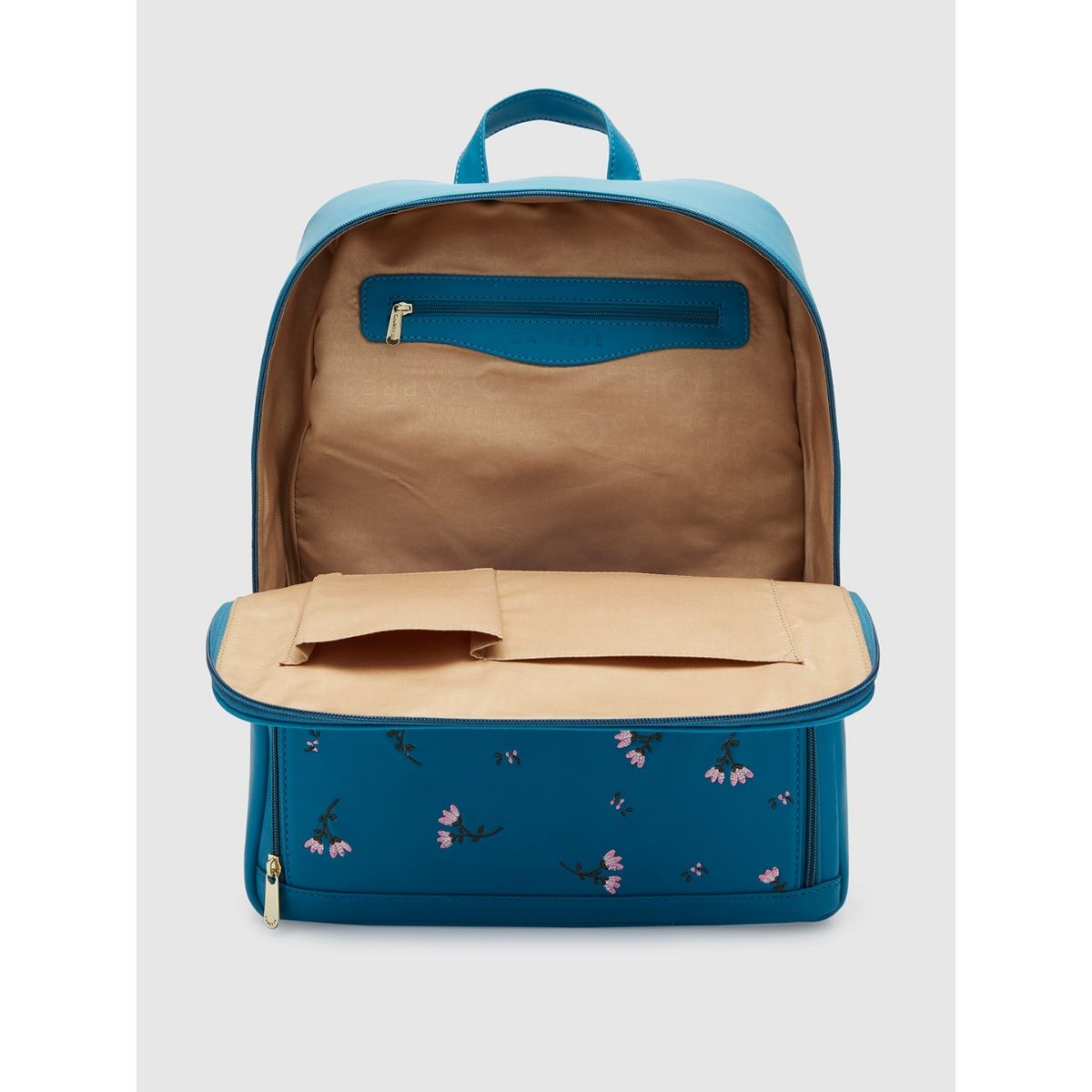 Buy Caprese Adah Laptop Backpack Large Blue Online