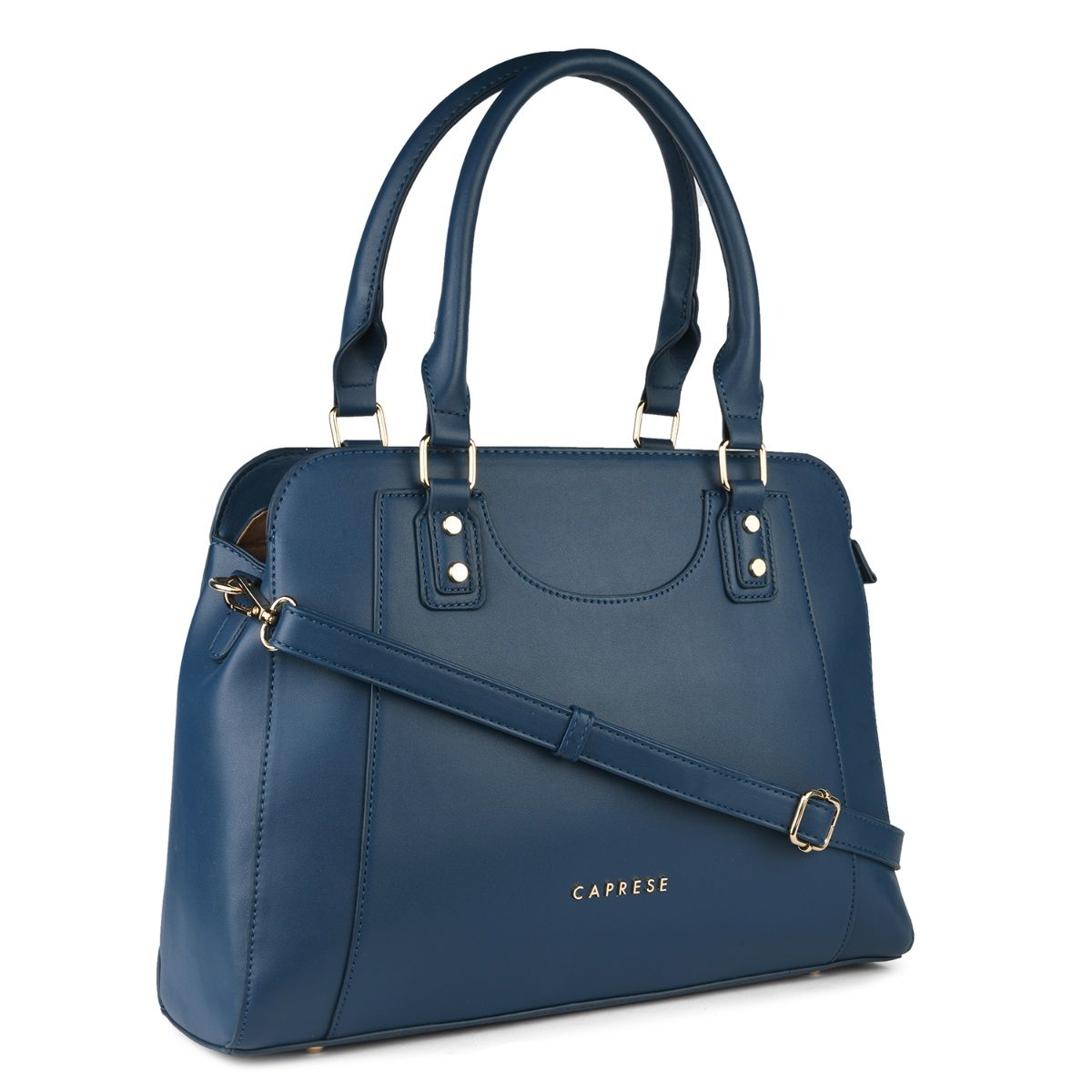 Buy Caprese Kiara Satchel Bag Medium Navy Blue Online