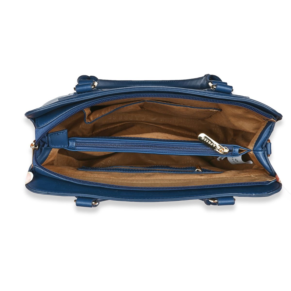 Buy Caprese Kiara Satchel Bag Medium Navy Blue Online