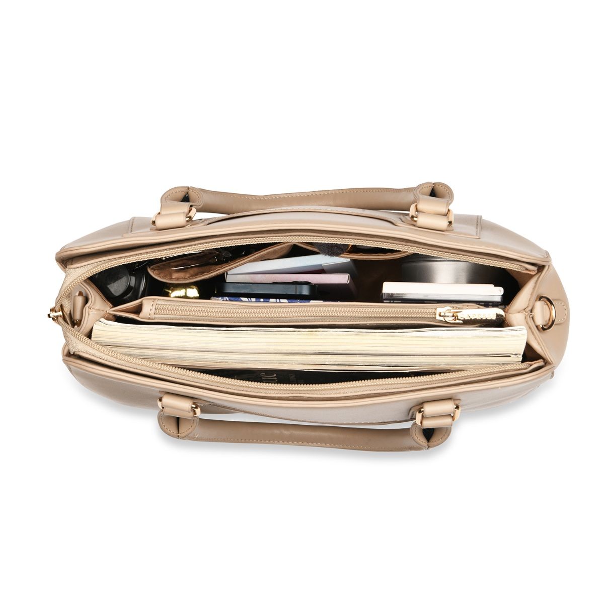 Buy Caprese Kiara Satchel Bag Medium Taupe Online