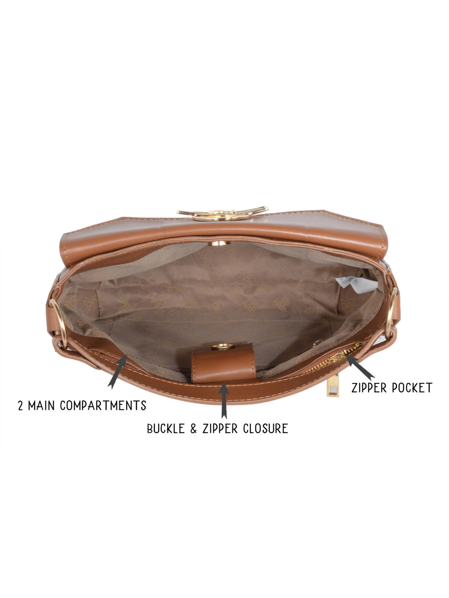 Buy Baggit Grass Brown Small Satchel Handbag Online