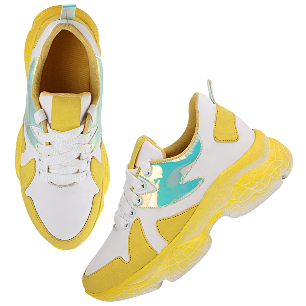 Buy Shoetopia Women Yellow Colourblocked Trekking Shoes Online