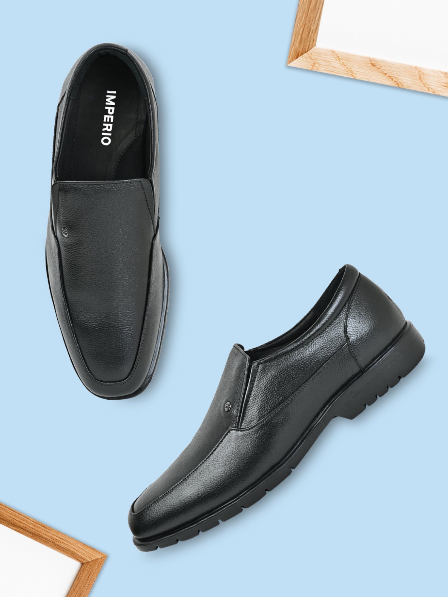 Buy Imperio Black Men Extra Lite Sole Leather Shoes Online
