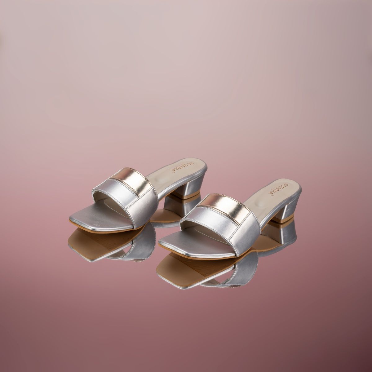 Buy SCENTRA Tamara Silver Sandals Online