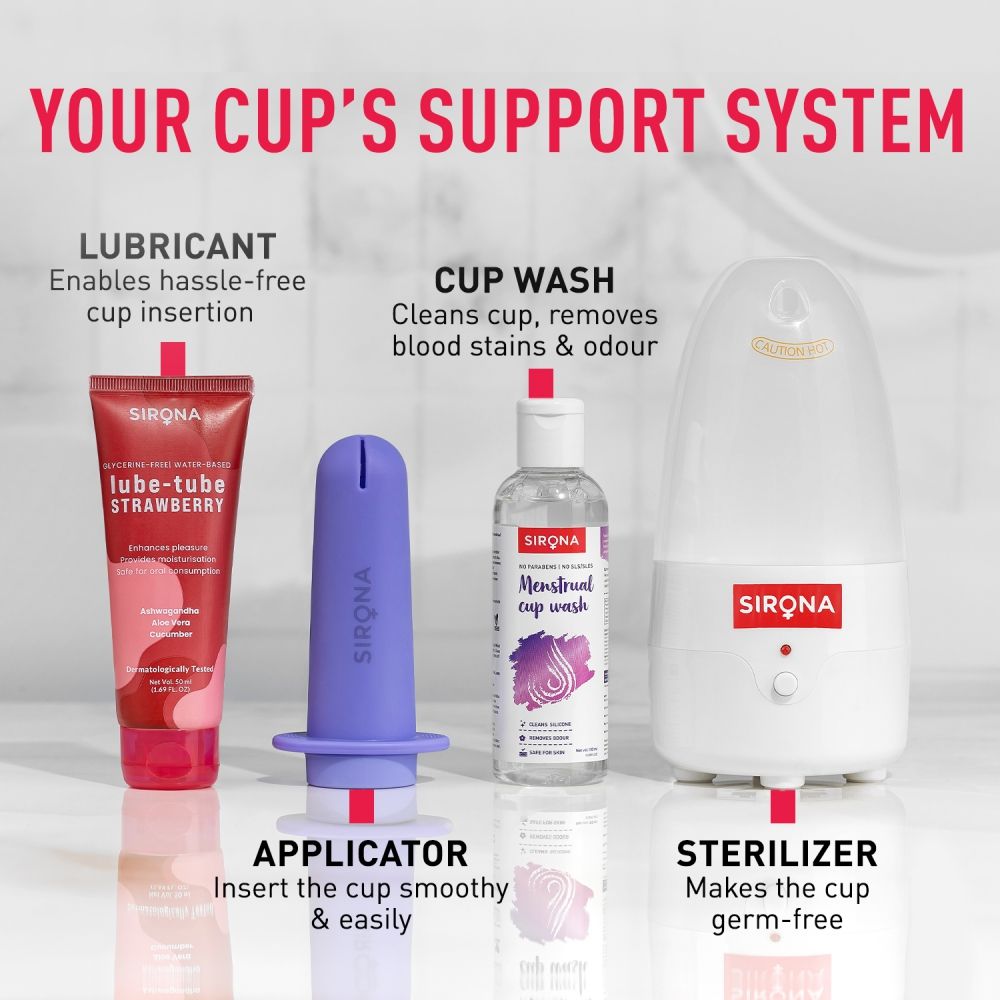 Buy Sirona Menstrual Cup Life Combo With Menstrual Cup Sterilizer And