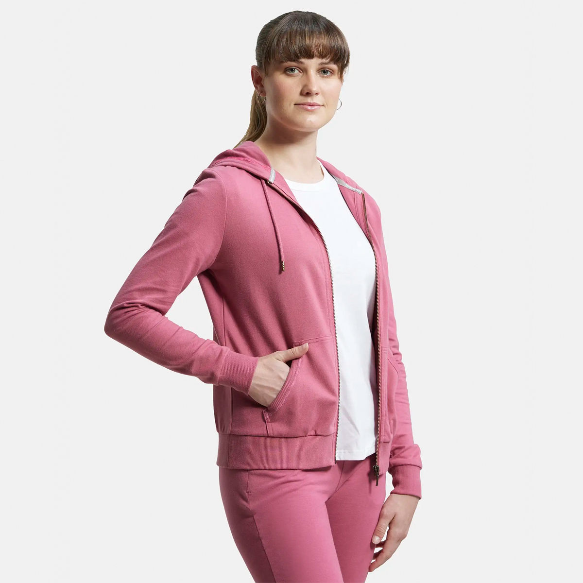 Buy Jockey AW30 Women Super Combed Cotton French Terry Hoodie Jacket ...
