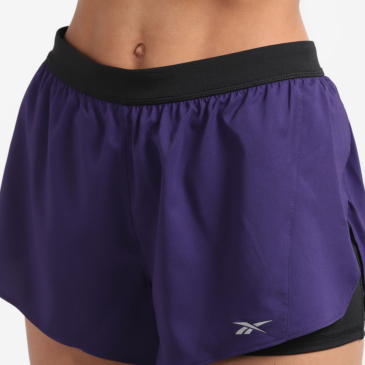 Buy Reebok Re 2-in-1 Short Purple Running Shorts Online