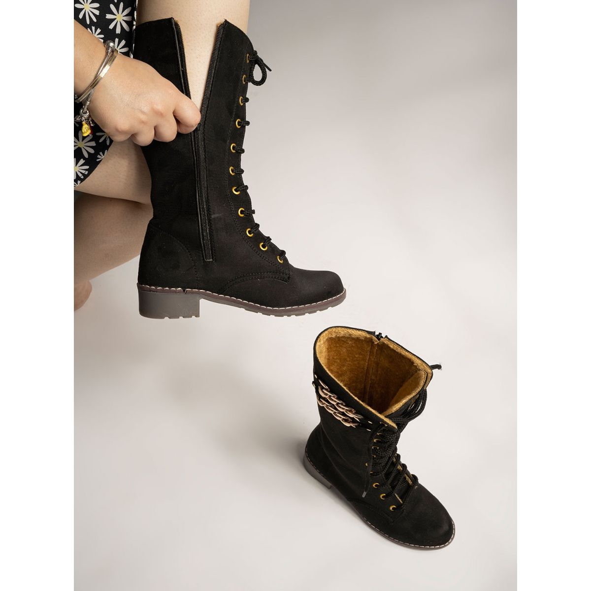 Shoetopia Women Black Solid Boots: Buy Shoetopia Women Black Solid ...