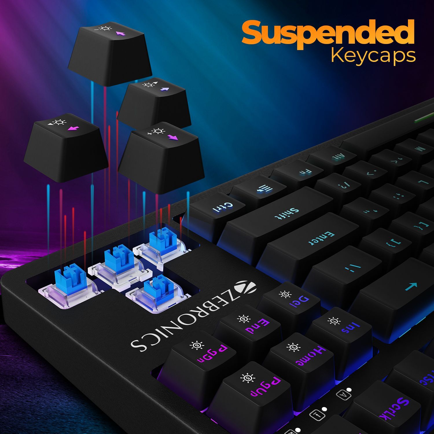 Buy Zebronics Zeb-MAX V2 Premium Mechanical TKL (Tenkeyless) Keyboard ...