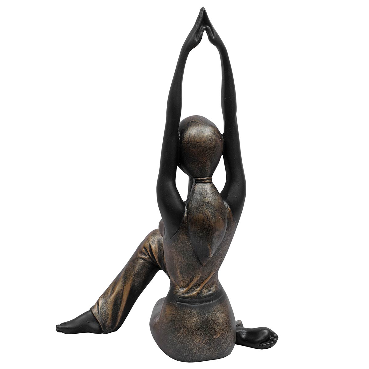 Buy Tansha Quo Lady Yoga Figurine Seated Namaste Posture- 25.5cm- Black ...