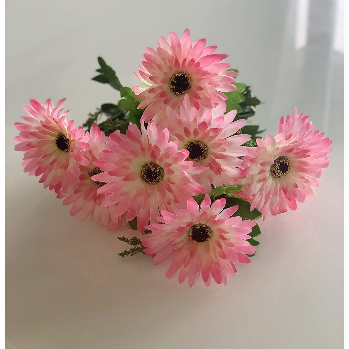 Buy Fourwalls Artificial Decorative Garabara Flower Bunch with 10 ...