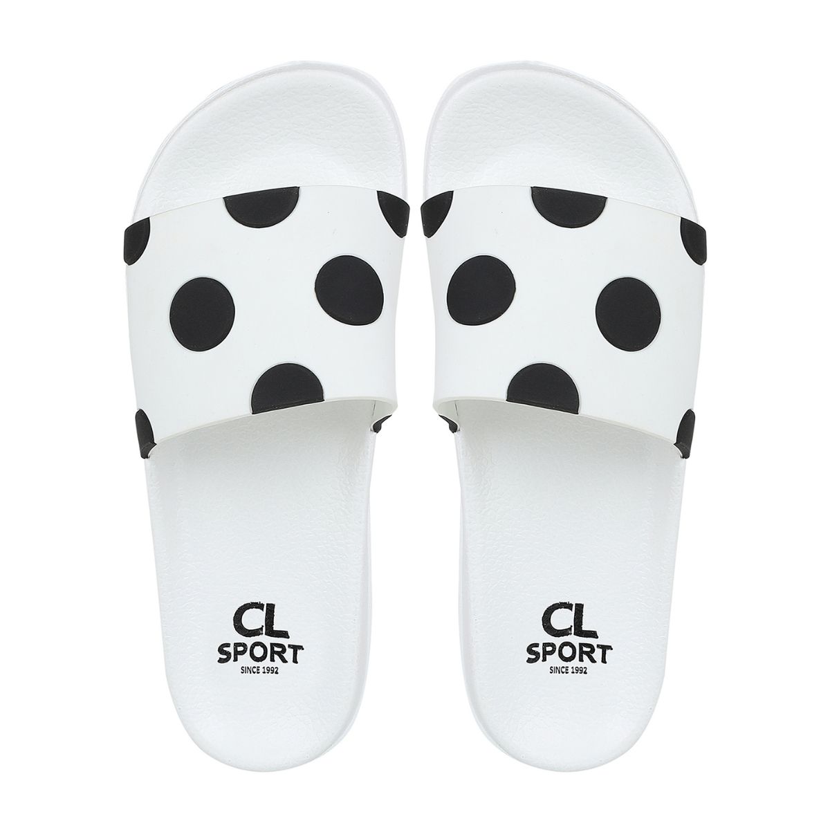 Buy Carlton London Women White Polka Dots Sliders Online