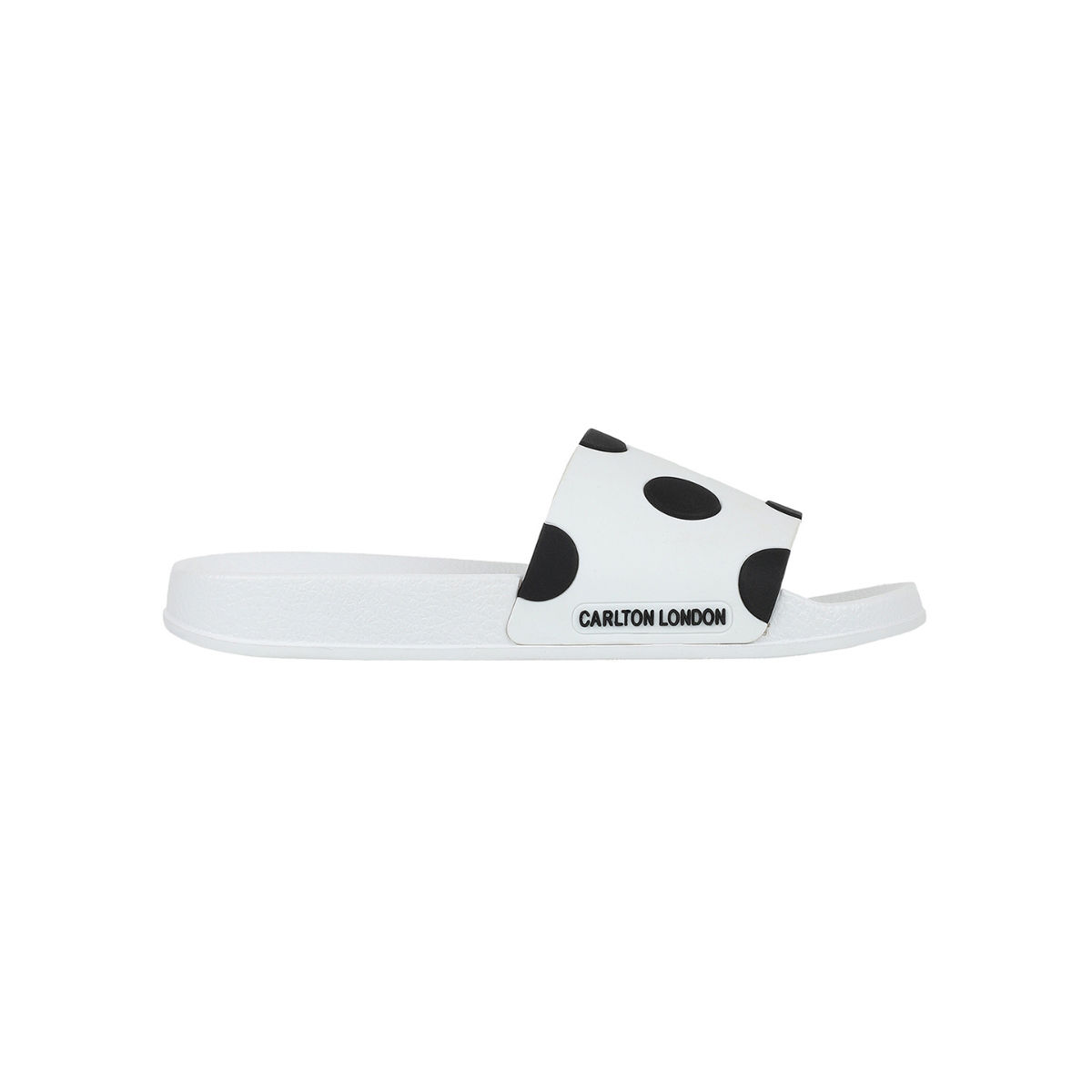 Buy Carlton London Women White Polka Dots Sliders Online