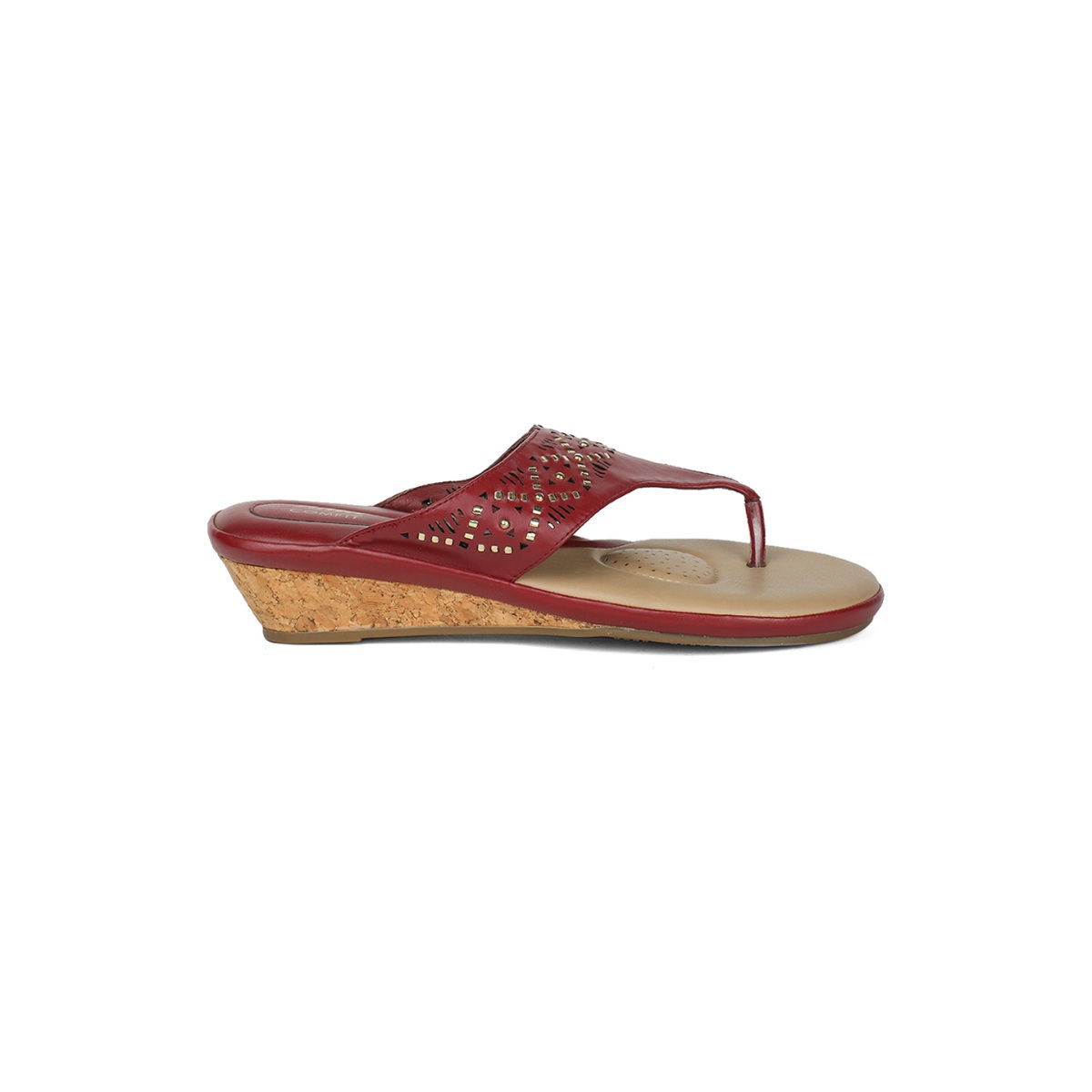 Bata Embellished Red Wedges: Buy Bata Embellished Red Wedges Online at ...