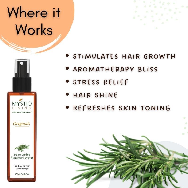 Buy Mystiq Living Rosemary Water Hair Mist Spray Online