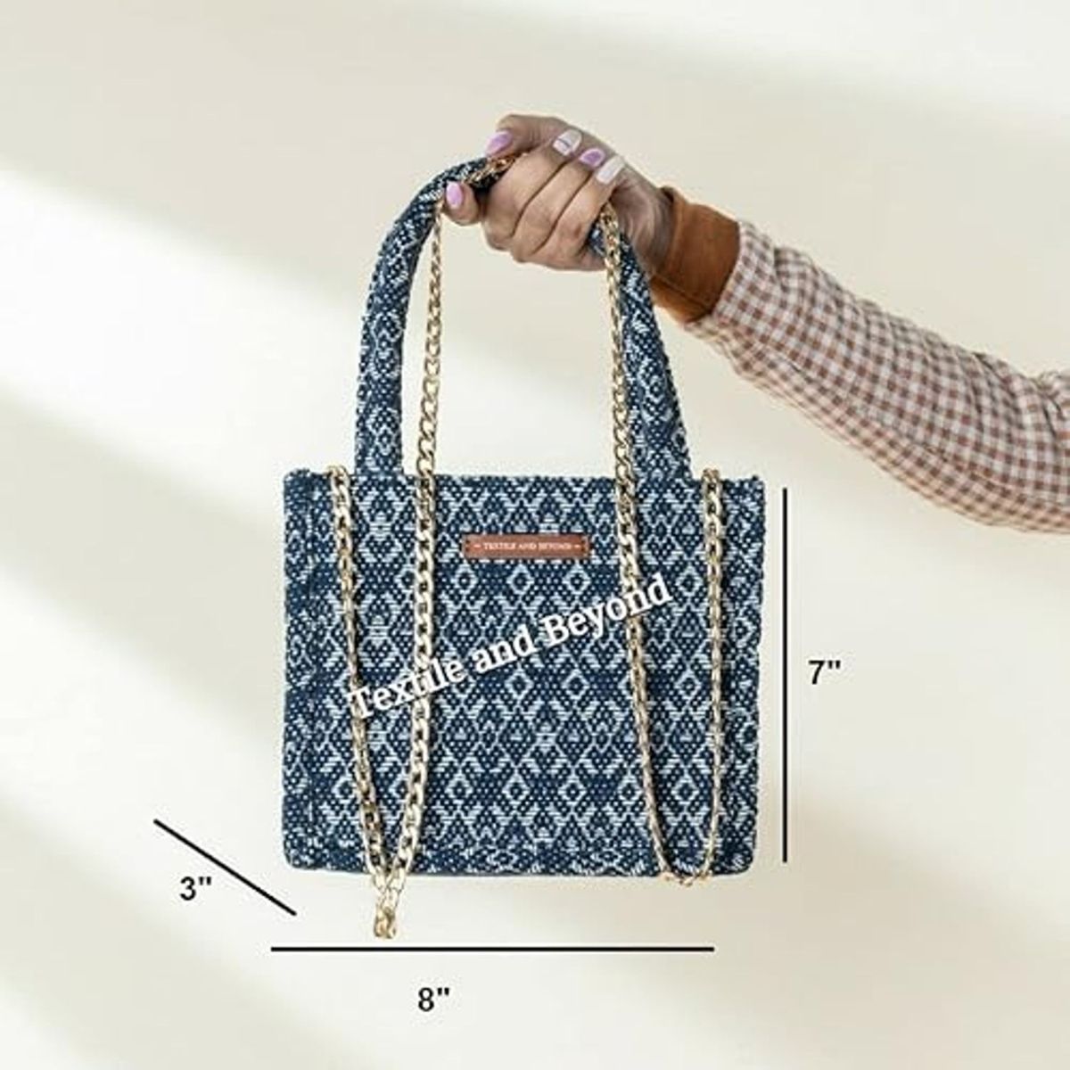 Buy TEXTILE AND BEYOND Women's Navy Blue Handbag Online