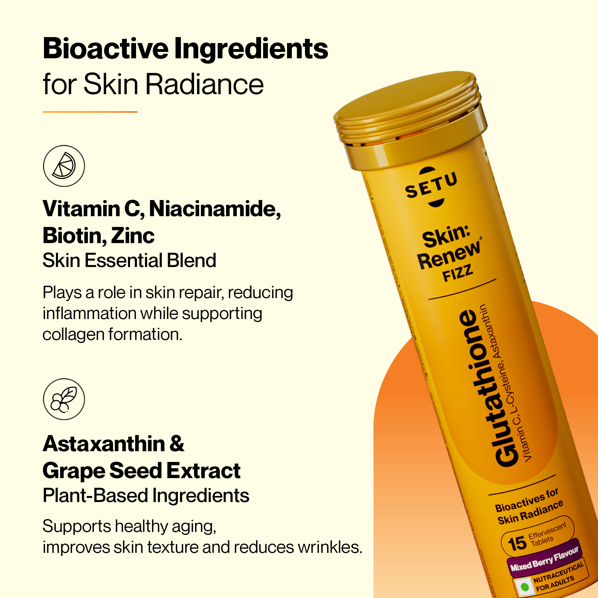 Buy Setu Skin Renew L-Glutathione Tablets with Vitamin C for Glowing ...