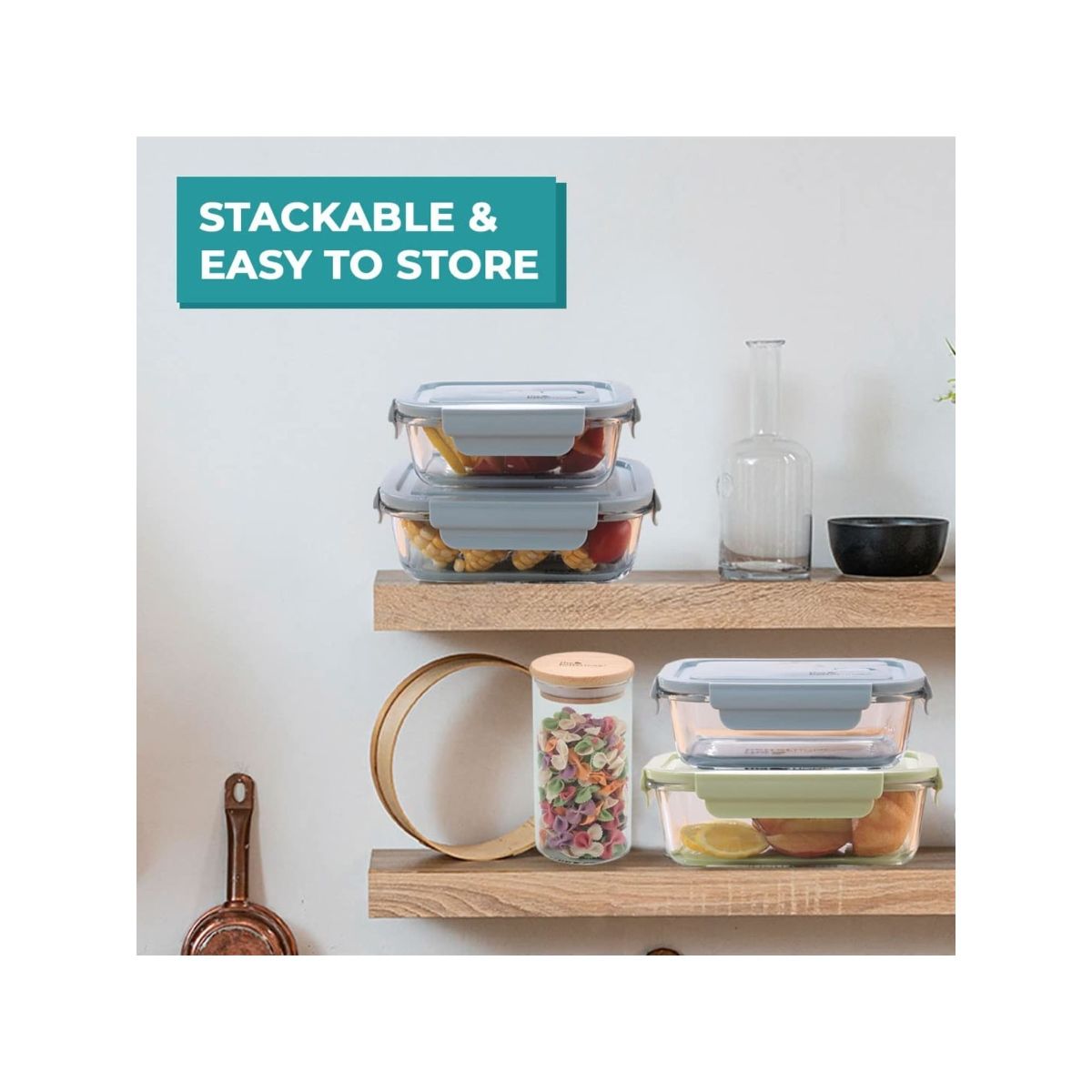 Buy the better HOME Borosilicate Food Containers (Pack of 3) Online