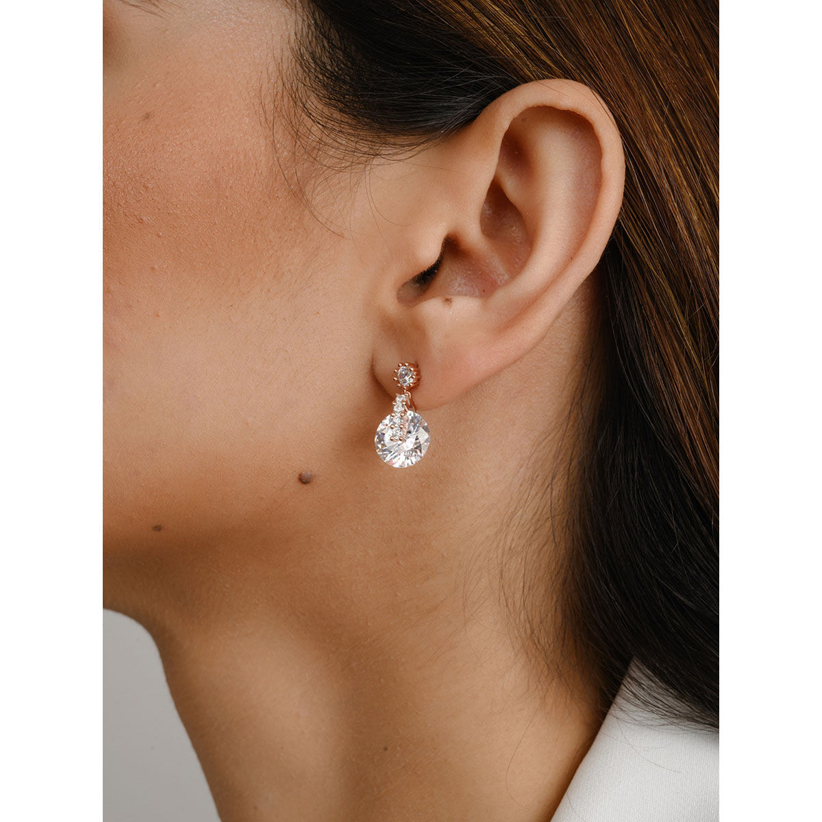 Buy METALM Elegant Diamond Spinner Earrings Online