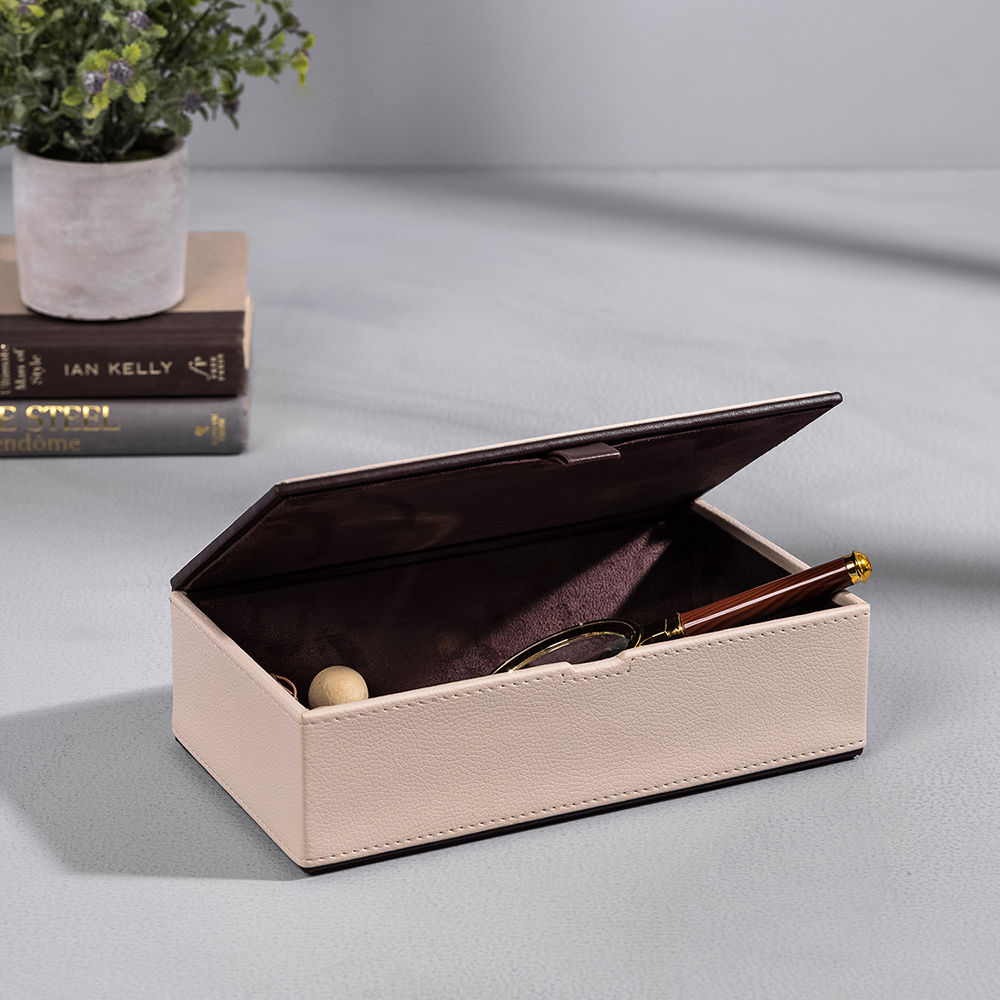 Pure Home + Living Rectangular Cream Brown Box: Buy Pure Home + Living ...
