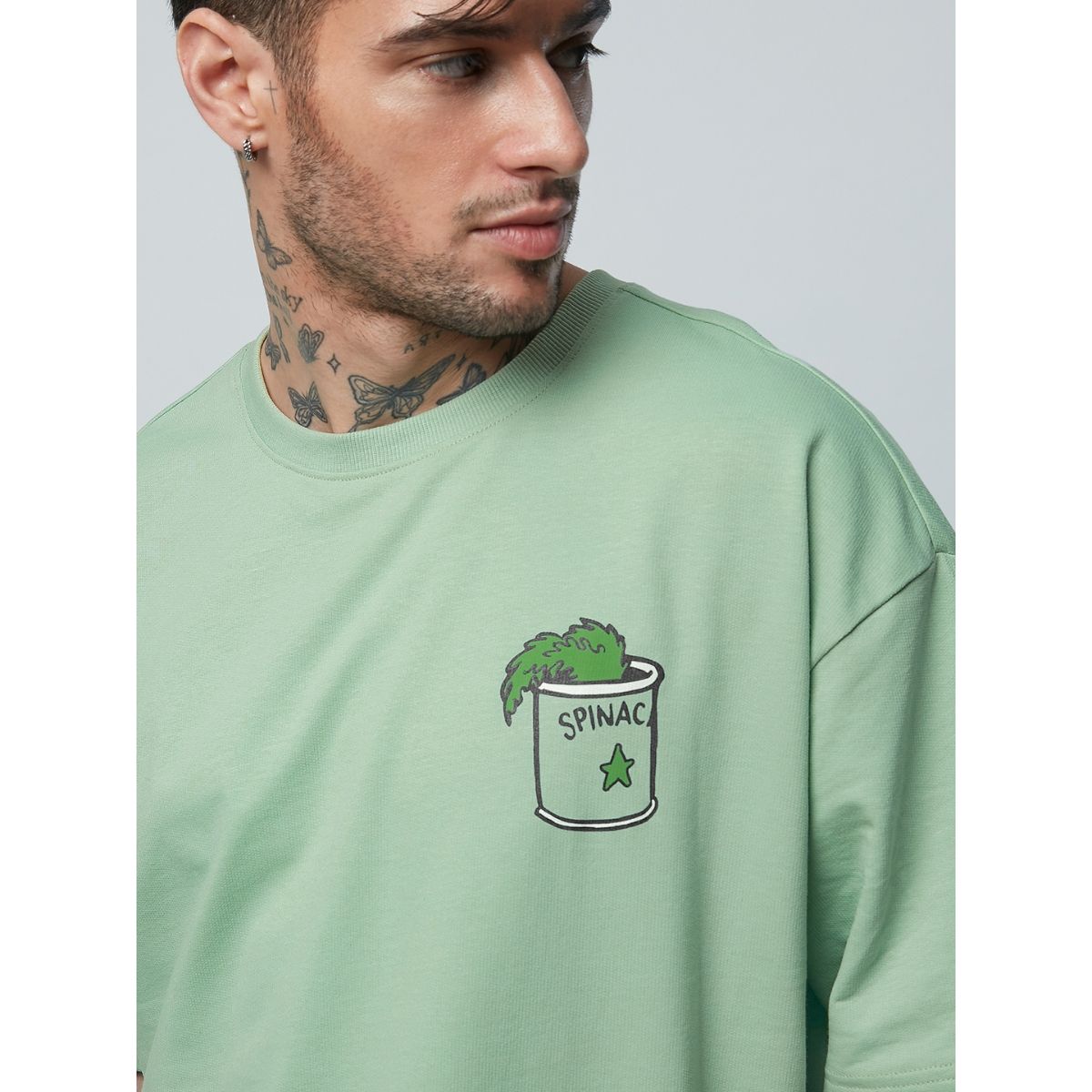 The Souled Store Popeye Spinach Power Oversized T Shirt For Men Buy