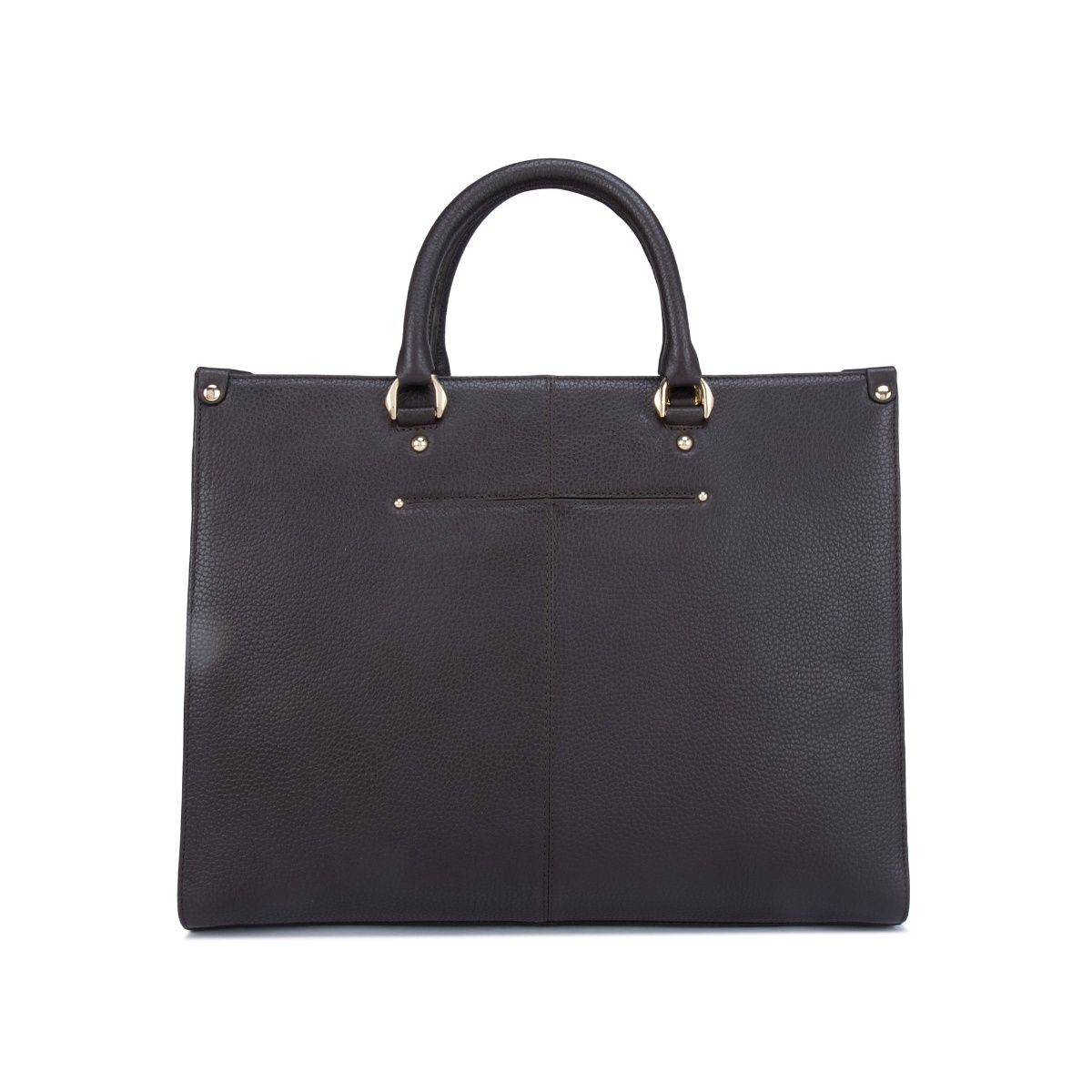 Buy Da Milano Leather Brown Satchel Bag Online