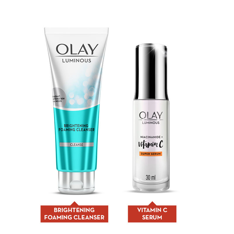 Olay Vitamin C Kit For 2x Glow - Serum With Free Cleanser: Buy Olay ...