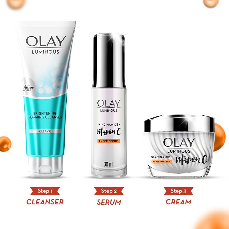 Olay Vitamin C Kit For 2x Glow - Serum With Free Cleanser: Buy Olay ...