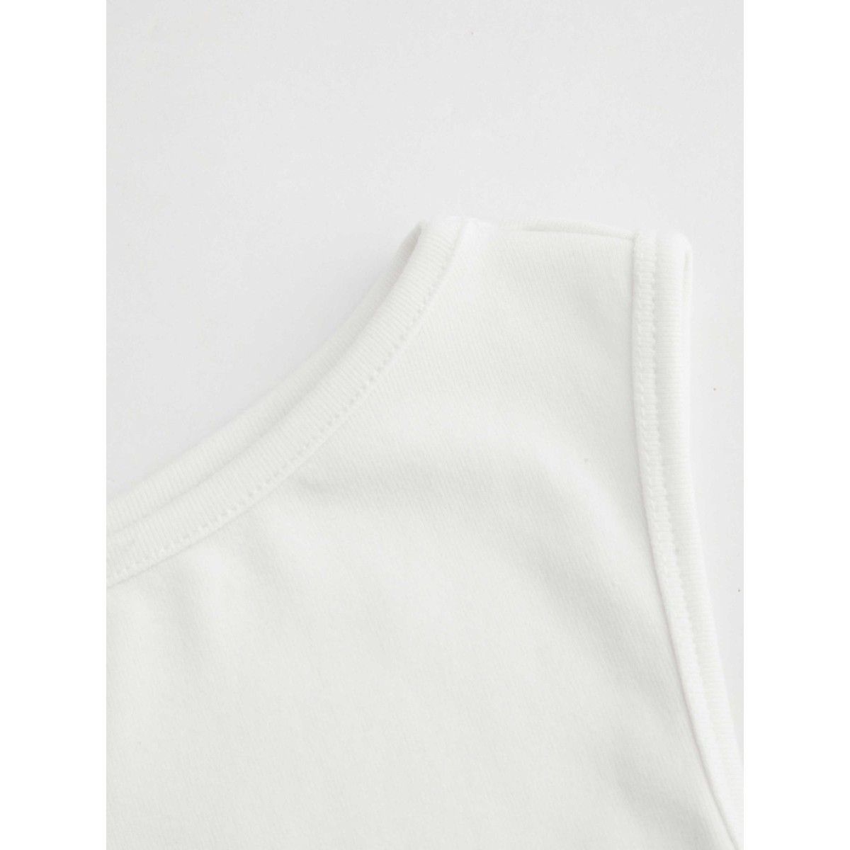 Buy Cider White Boat Neck Ruched Solid Crop Tank Top Online