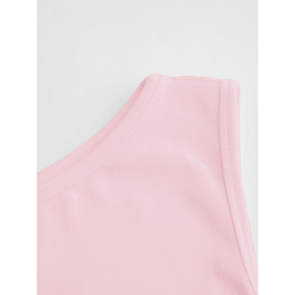 Buy Cider Pink Boat Neck Ruched Solid Crop Top Online