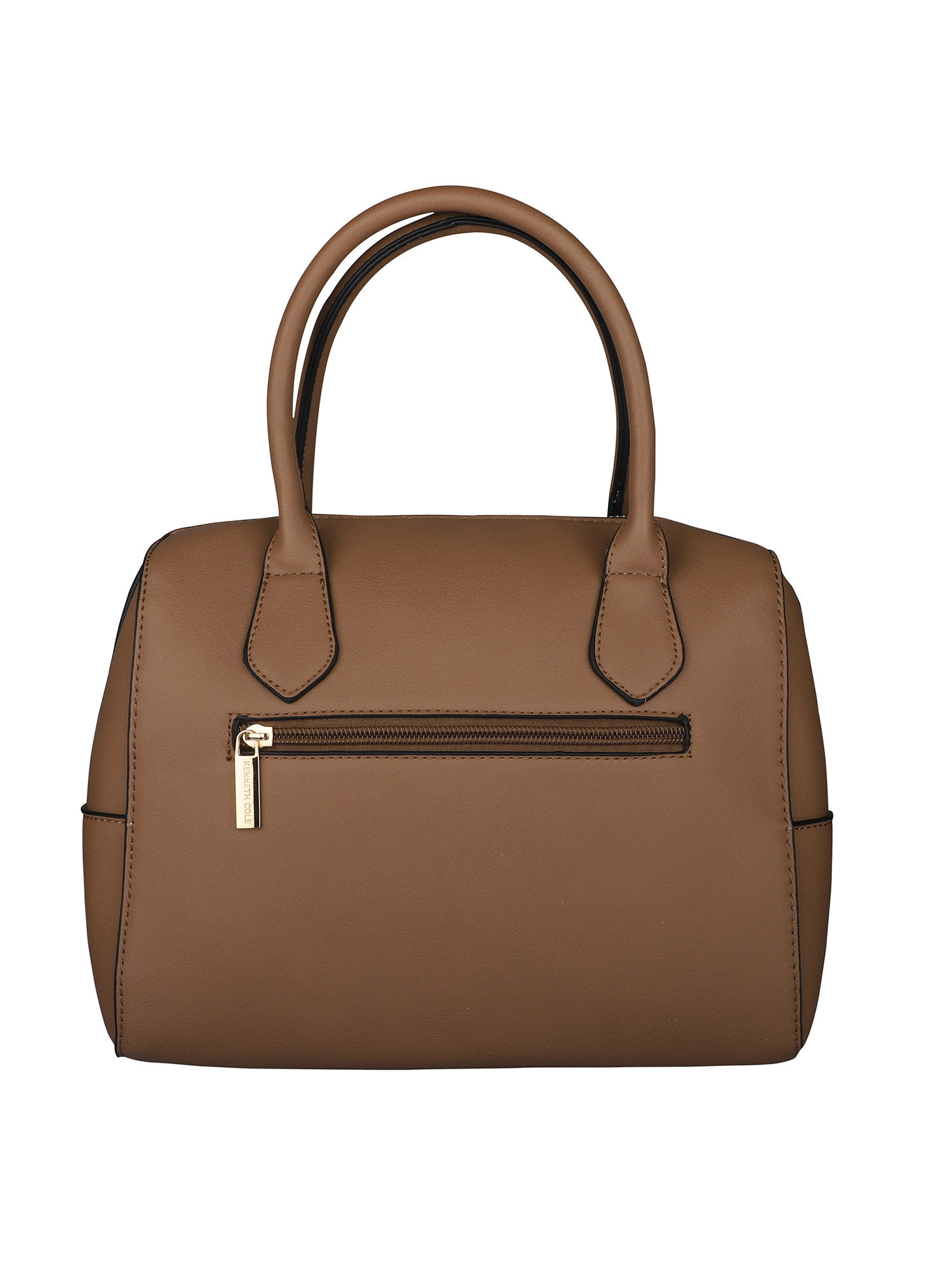 Buy Kenneth Cole Brown Solid Satchel Handbag Online
