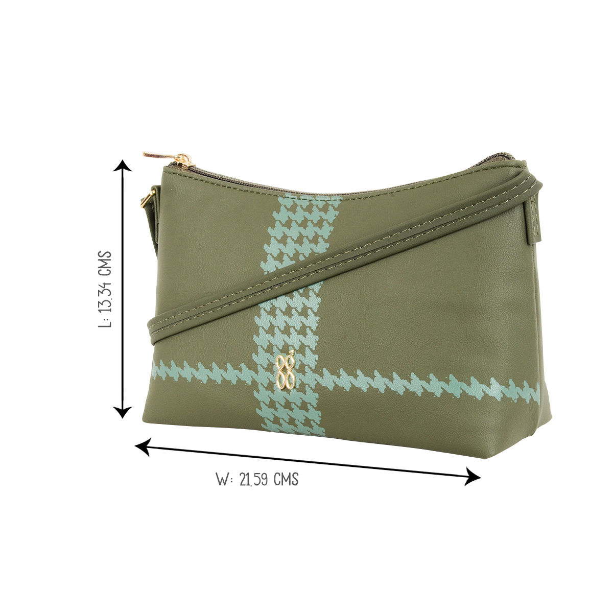 Buy Baggit Midway Green Sling Bag (L) Online