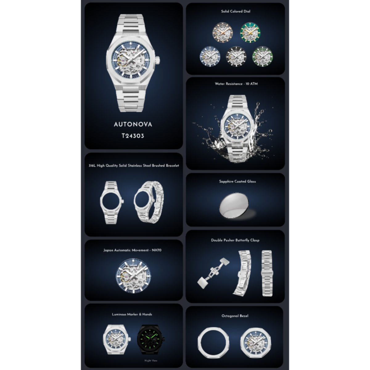 Buy Tornado Autonova Automatic Olive Green Watch (T24303-SBSH) (M) Online