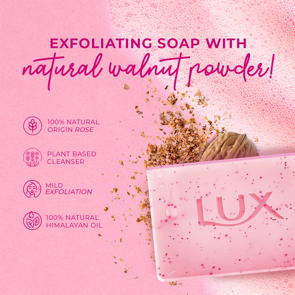 Lux Essence Of Himalayas Rose & Aloe Vera Exfoliating Soap - Pack Of 5 ...