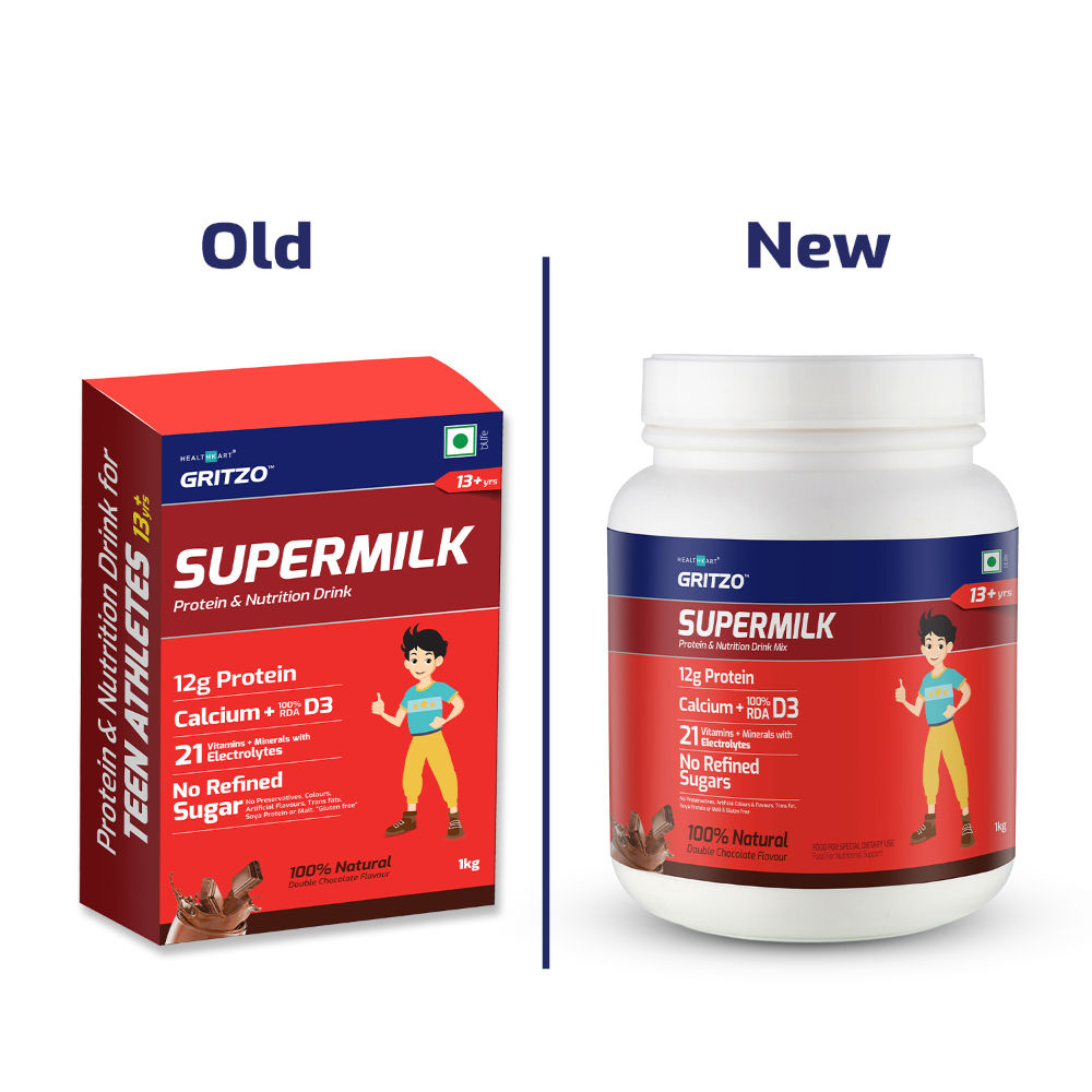 Buy Gritzo Super Milk 13+y: Teen Athletes Nutrition Drink - Natural ...