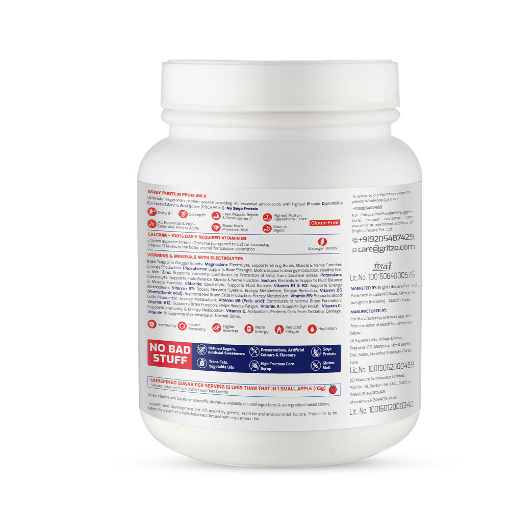 Buy Gritzo Super Milk 13+y: Teen Athletes Nutrition Drink - Natural ...