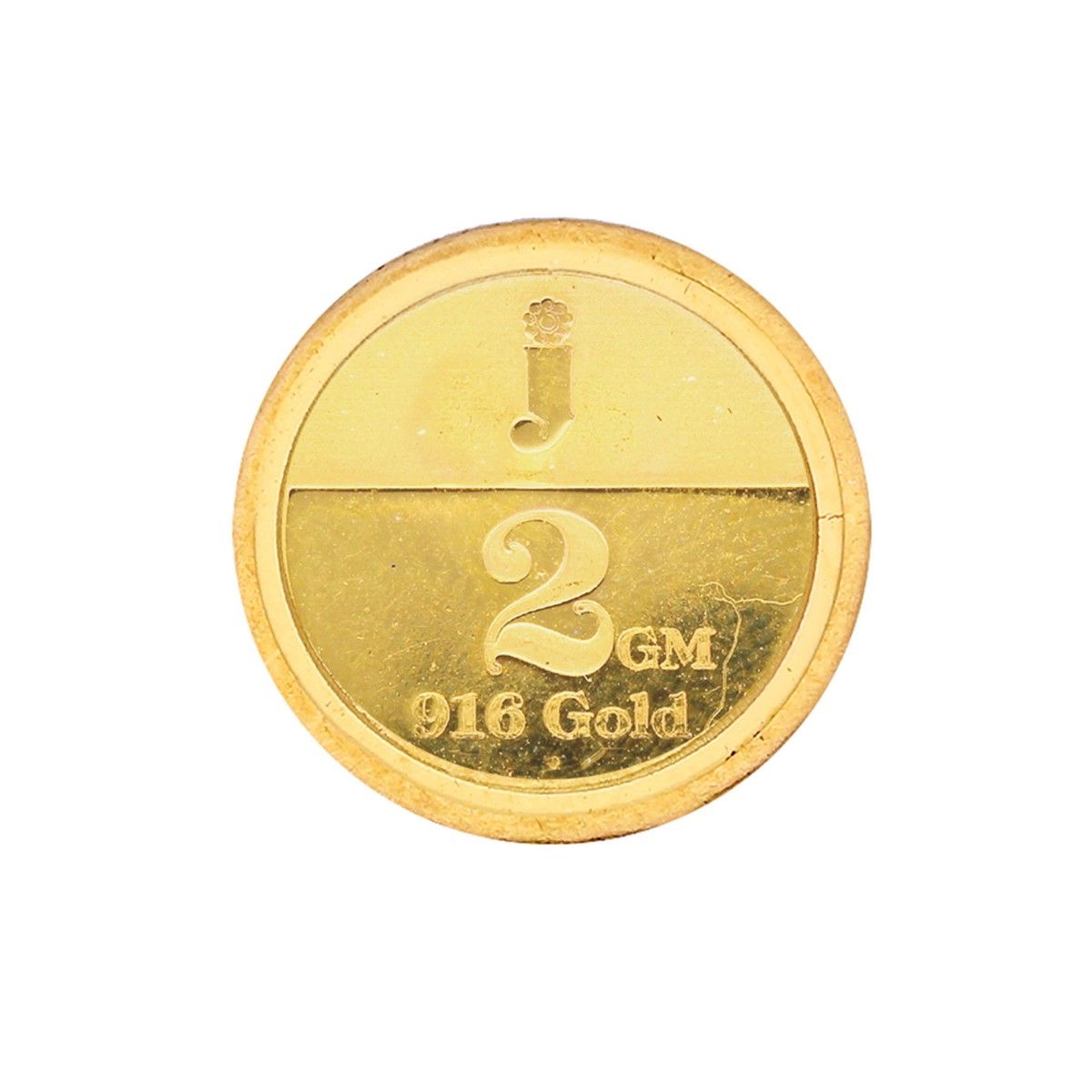 Buy Sri Jagdamba Pearls 2 Gram 22Kt (916) Hall Marked Flower Gold Coin ...