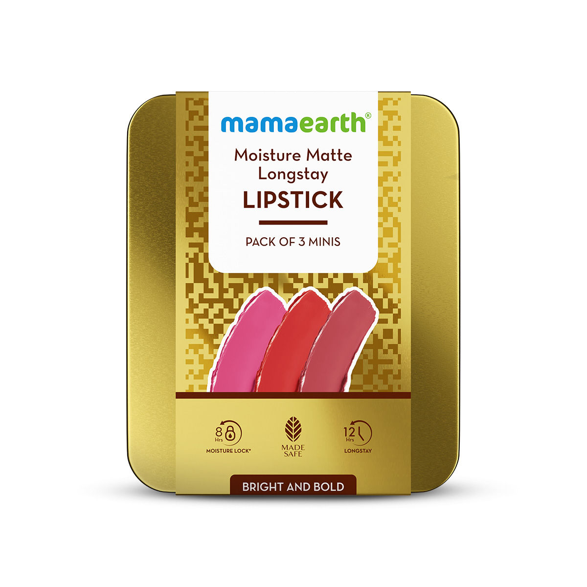 Buy Mamaearth Moisture Matte Long Stay Lipstick Bright And Bold Gift ...